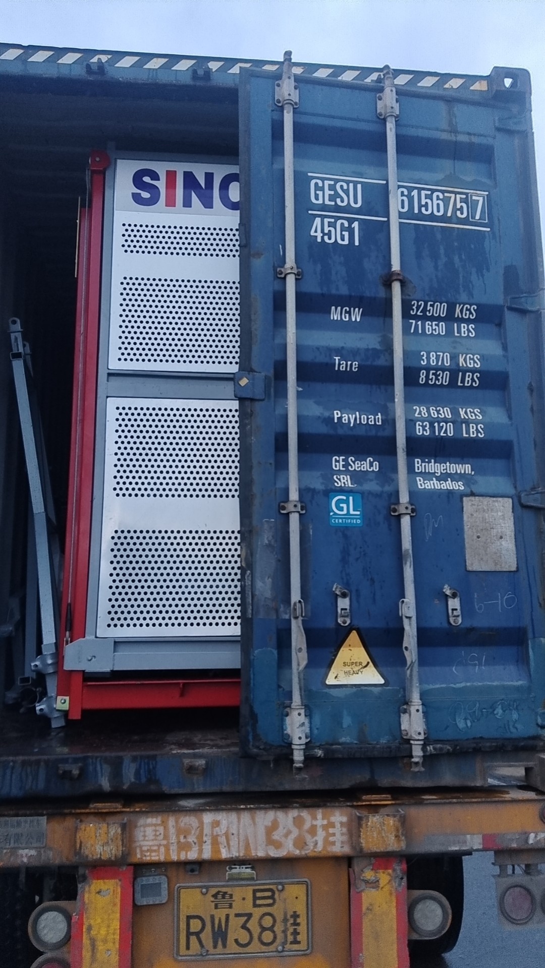 Building Hoist Mast Lift Curved Construction Hoist Double Column ...